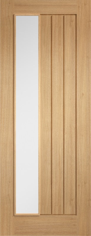 Mexicano Oak Clear Glazed Fully Finished Door Pair – Emerald Doors