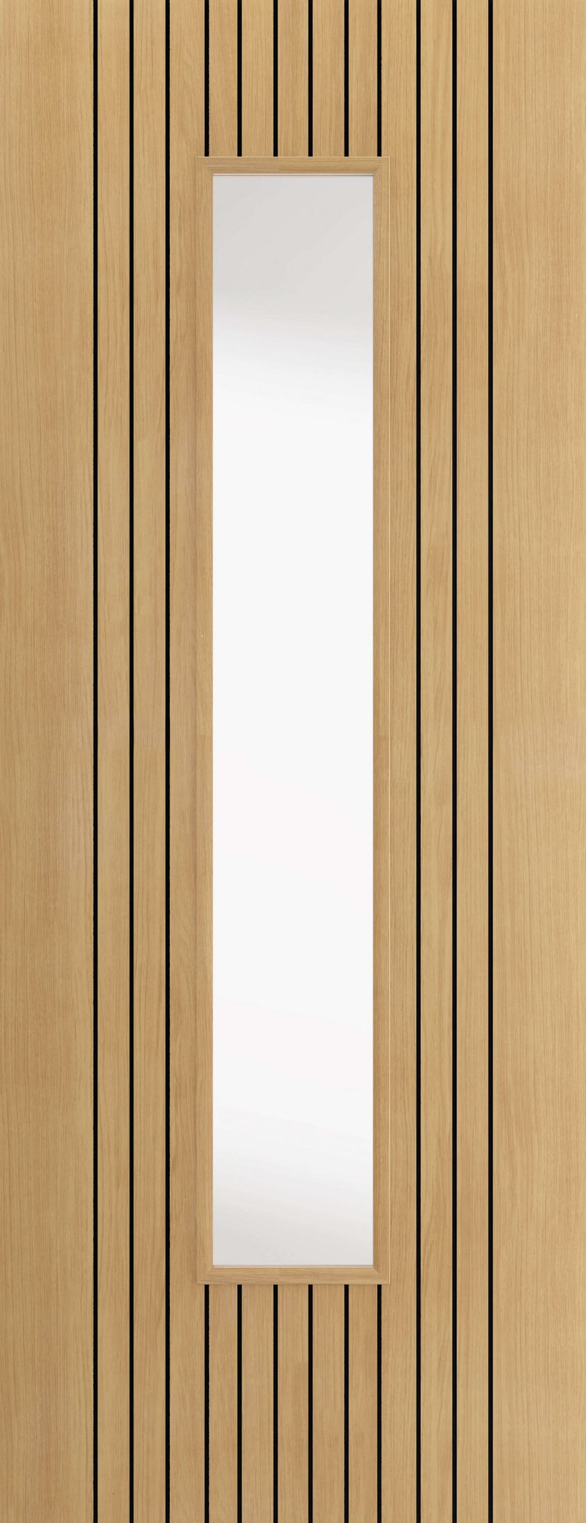 Aria Oak Clear Glazed Internal Fluted Door Pair – Emerald Doors