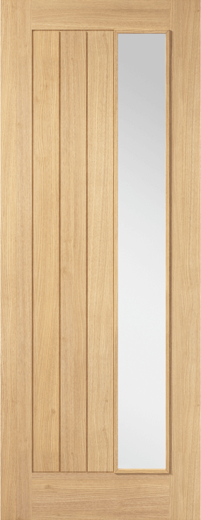 Belize Oak Clear Offset Glazed Door – Emerald Doors