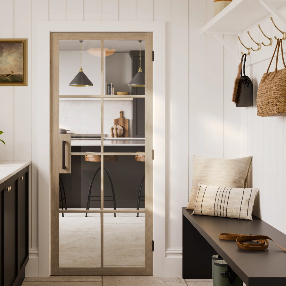 Blonde Oak Malvern 8L Clear Glazed Internal Door – Emerald Doors