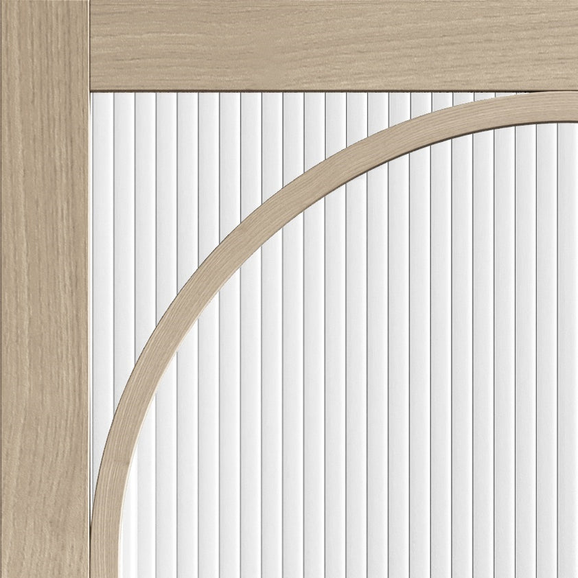 Blonde Oak Melrose Reeded Glazed Arched Internal Door – Emerald Doors