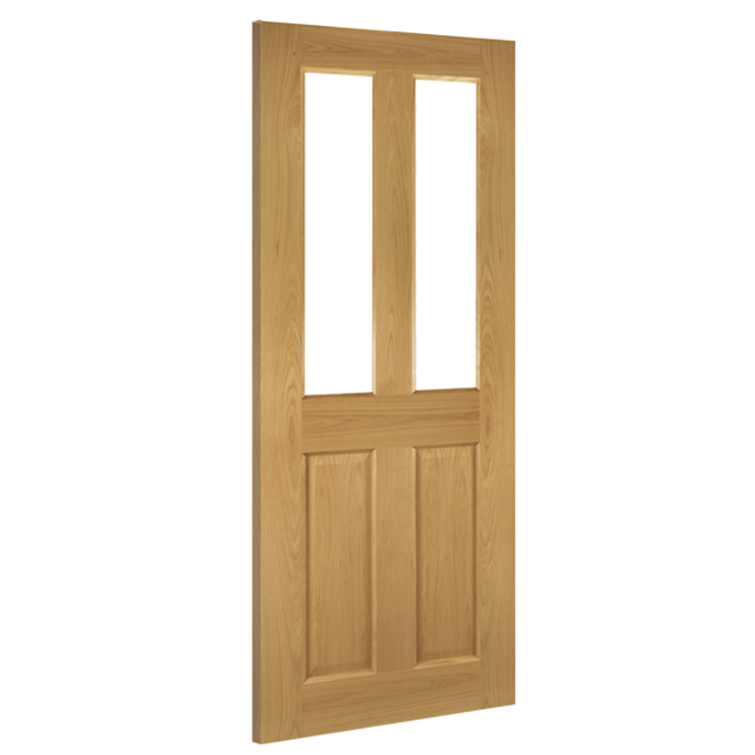 Bury Oak Clear Glazed Fire Door – Emerald Doors