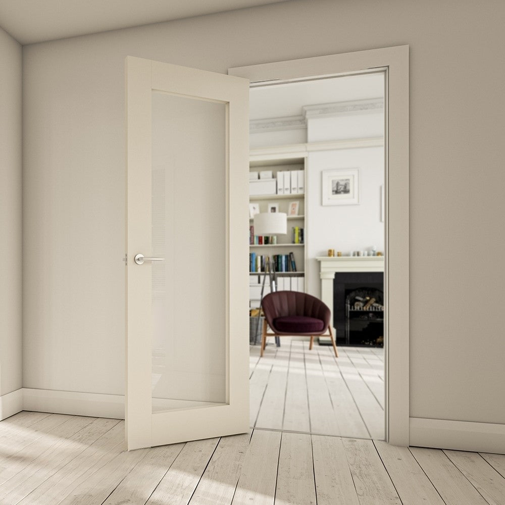 Denver Glazed Interior White Primed Door | Denver White Glazed Door ...