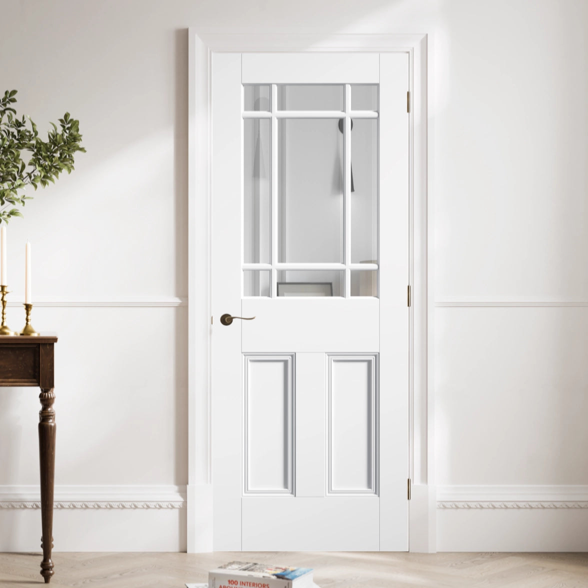 Nostalgia White Downham Clear Glazed Internal Door – Emerald Doors