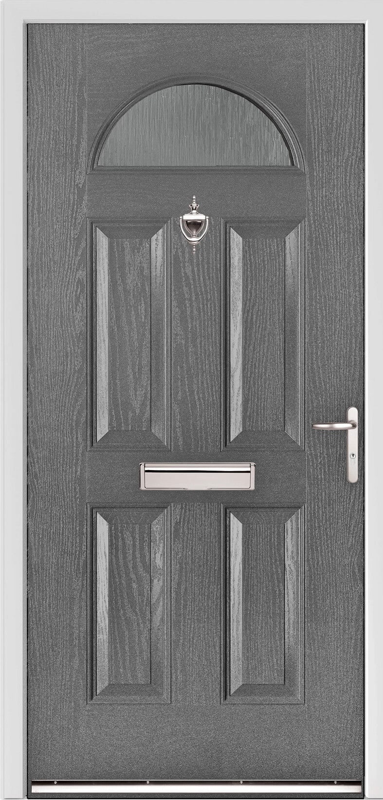 Gloucester Grey External Glazed Fire Door Set with Sidelight – Emerald Doors
