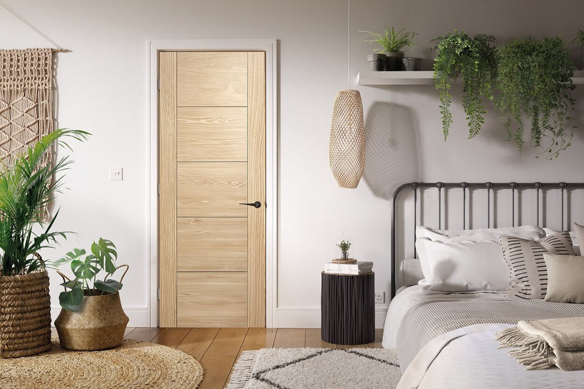 Horizontal Oak 5 Panel Internal Door – Emerald Doors