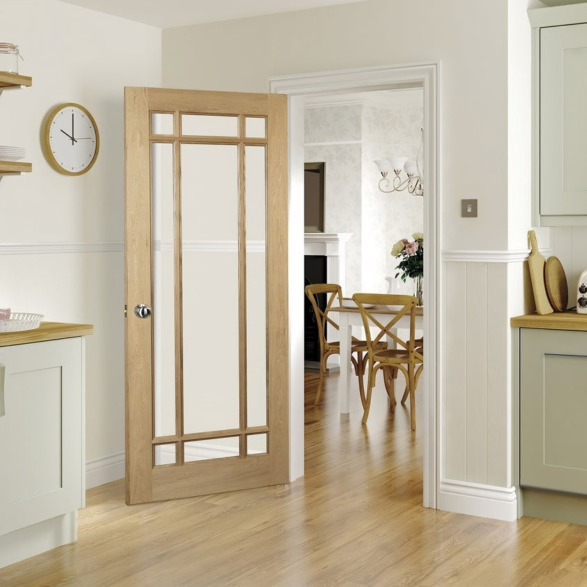 Buy Kerry Internal Oak Clear Glazed Door | Emerald Doors