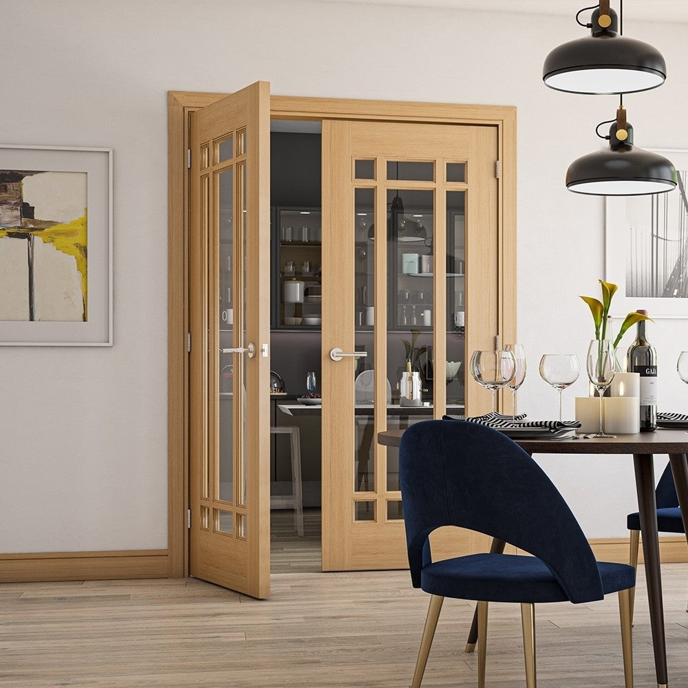 Buy Kerry Internal Oak Clear Glazed Door | Emerald Doors