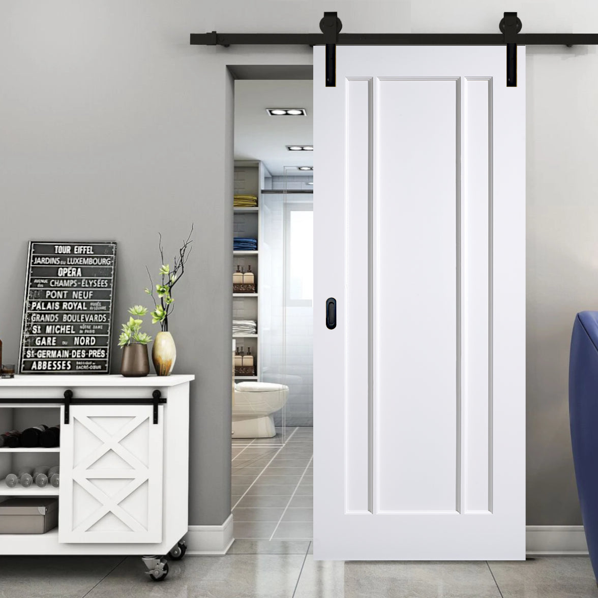 Lincoln 3 Panel Face Mounted Sliding Door Set – Emerald Doors