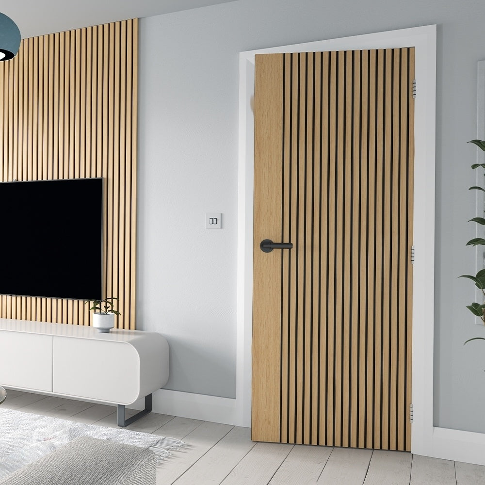 Malmo Oak Slatted Internal Door – Emerald Doors