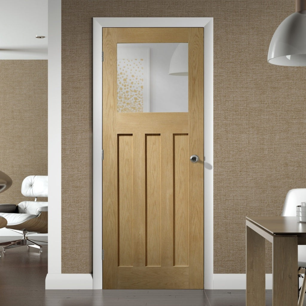 Buy Oak DX Prefinished Obscure Glass | Emerald Doors