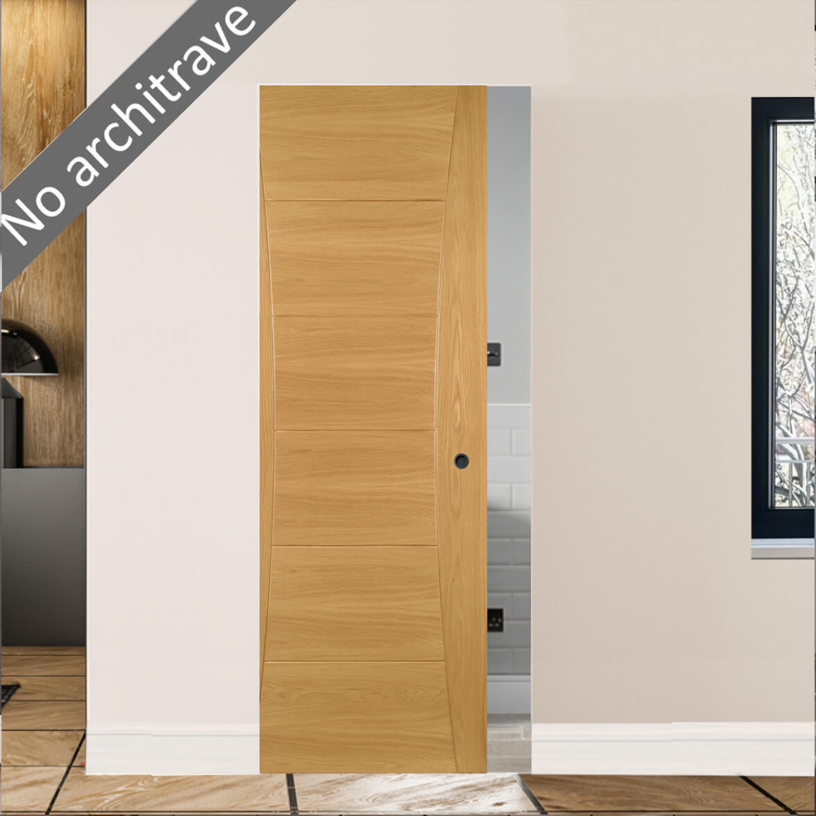 Pamplona Oak Flush Pocket Door Set – Emerald Doors