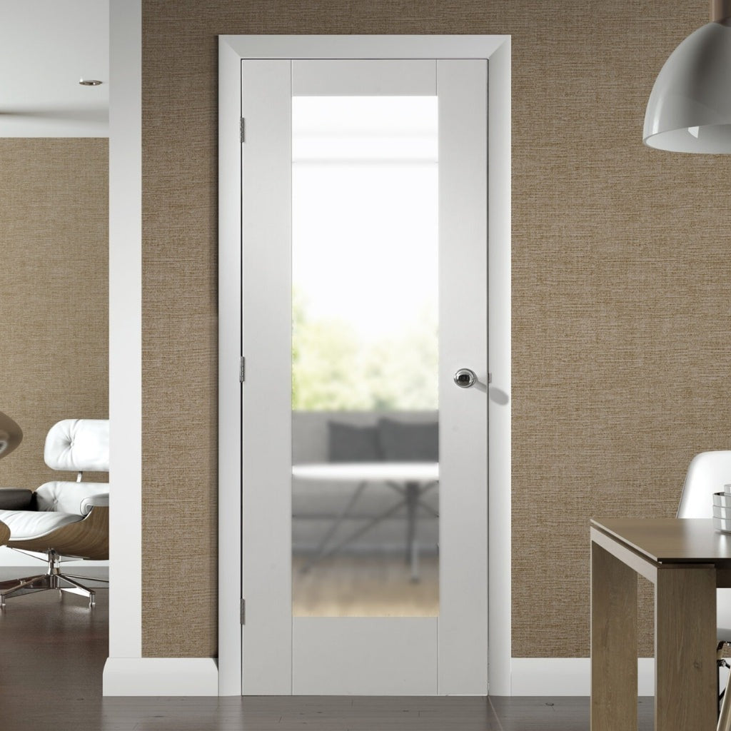 Buy Pattern 10 White Obscure Glazed | Emerald Doors