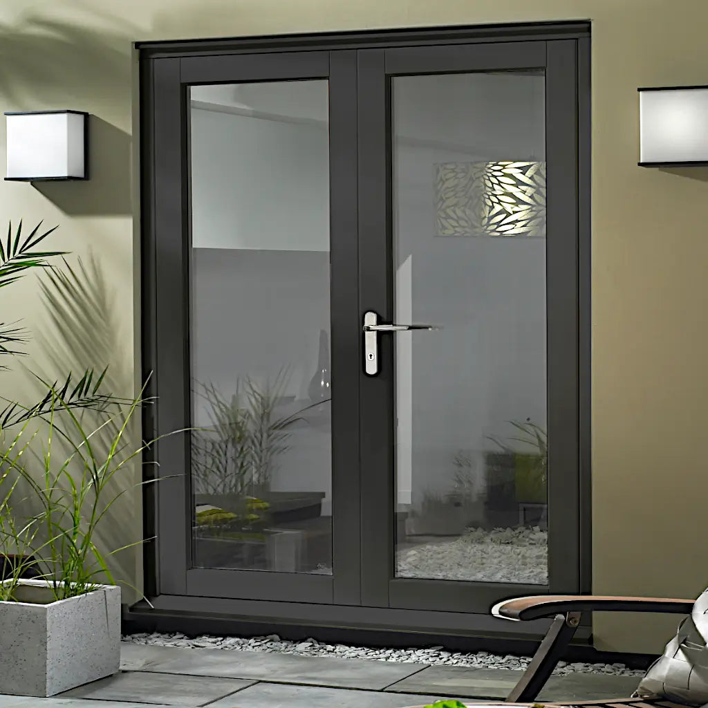 4ft Slimline Premium Grey External French Door Set – Emerald Doors