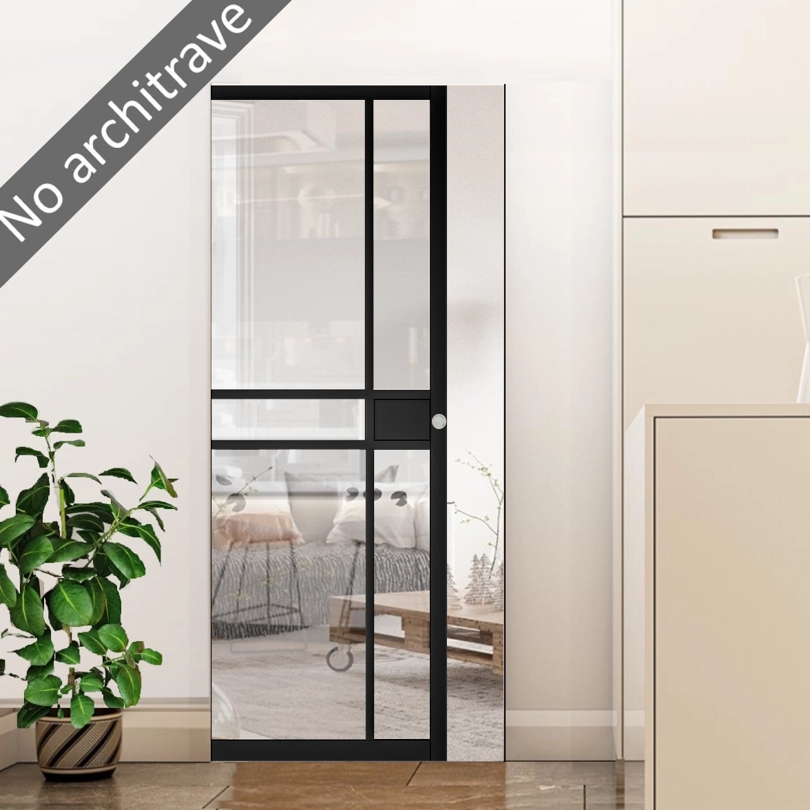 Pryda Clear Glazed Flush Pocket Door Set – Emerald Doors