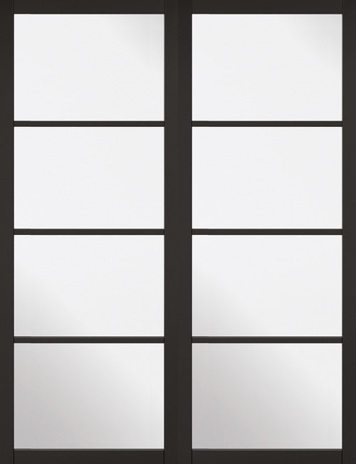 Soho Black 4L Internal Door Pair | Soho Black Door Pair | Emerald Doors