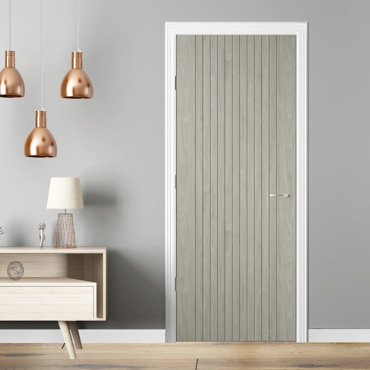 Sydney Light Grey Laminate Fire Door – Emerald Doors