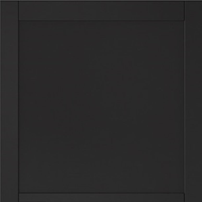Black Tribeca 3 Panel Door with Fixed Side Panel – Emerald Doors