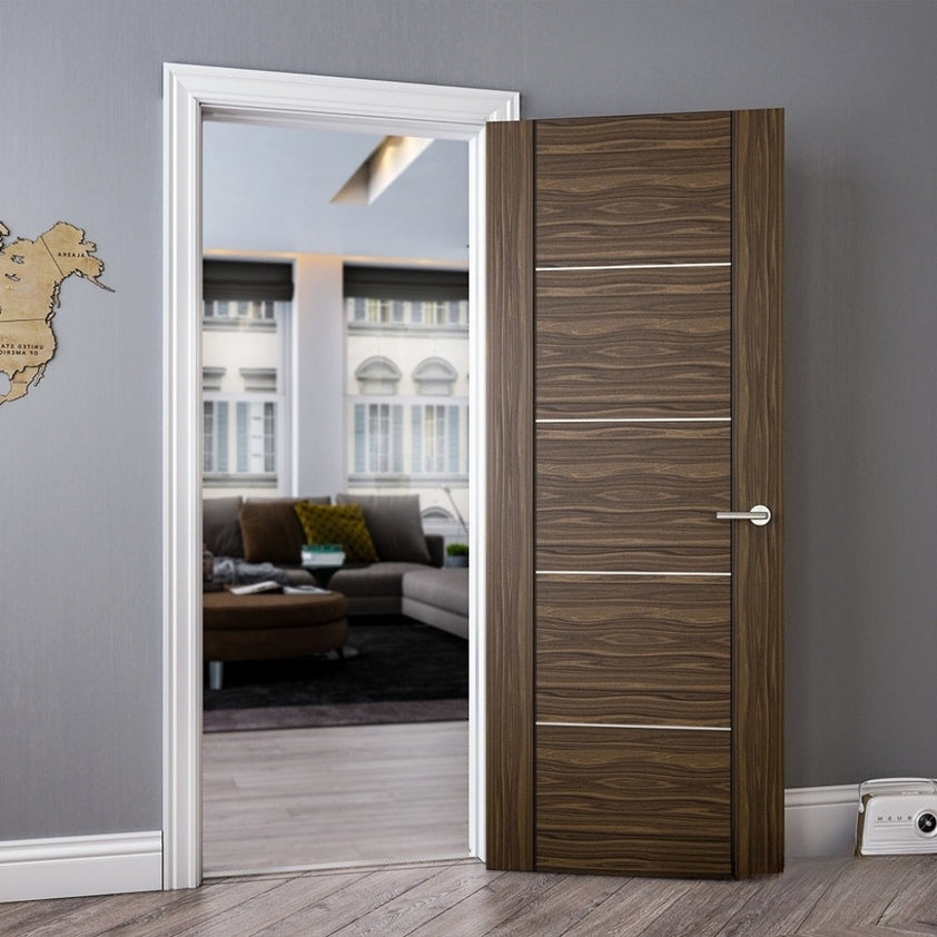 Buy Valencia Walnut Internal Door Fully Finished | Emerald Doors