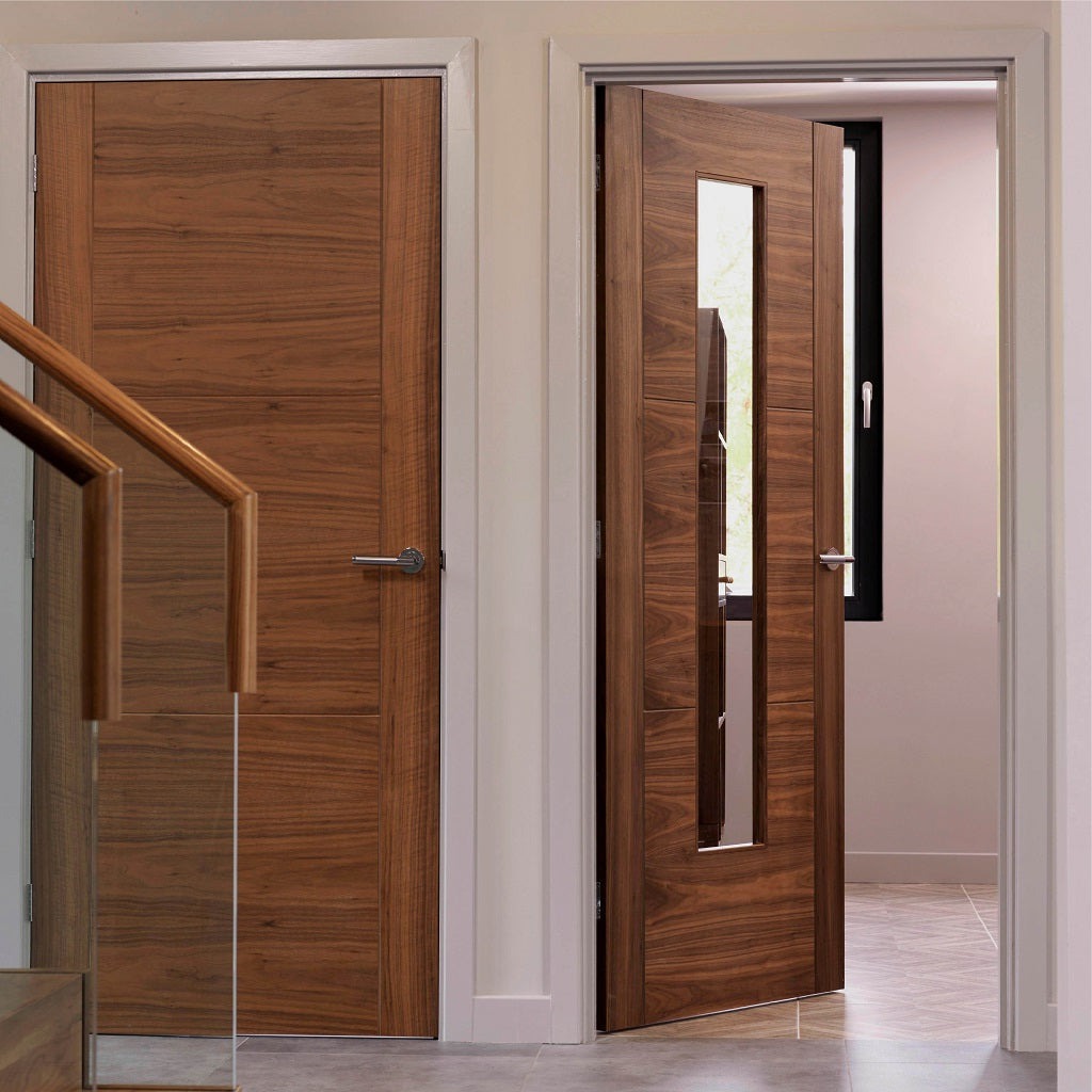 Buy Mistral Walnut Glazed Door | Emerald Doors