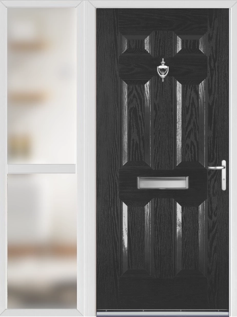 Warwick Black External Fire Door Set with Sidelight – Emerald Doors