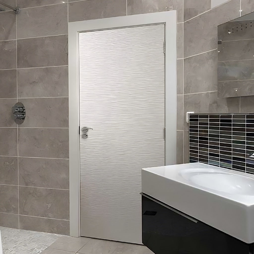 Buy Contemporary Ripple Fire Door | Emerald Doors