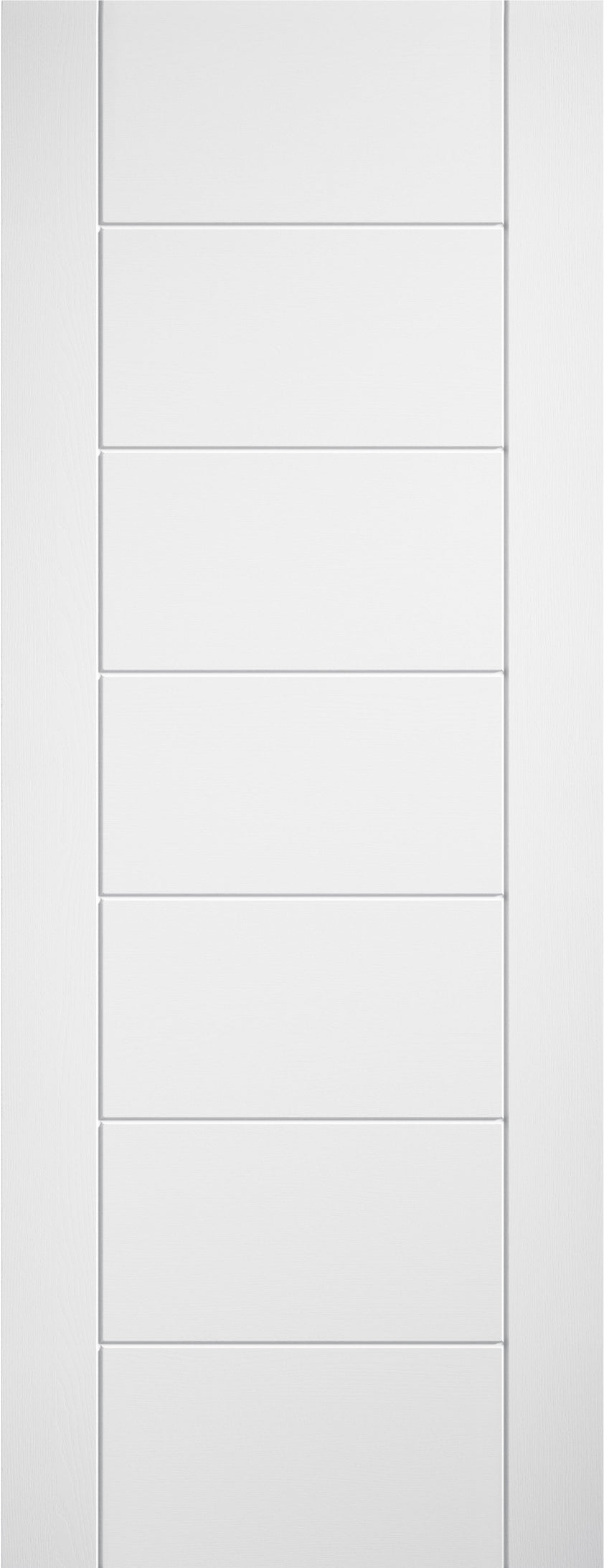 Linear White 7 Panel Laminate Fire Door – Emerald Doors