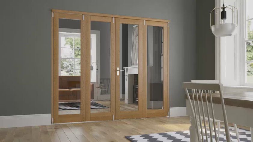 White Pattern 10 Fold Flat Internal Door Set 2400mm – Emerald Doors