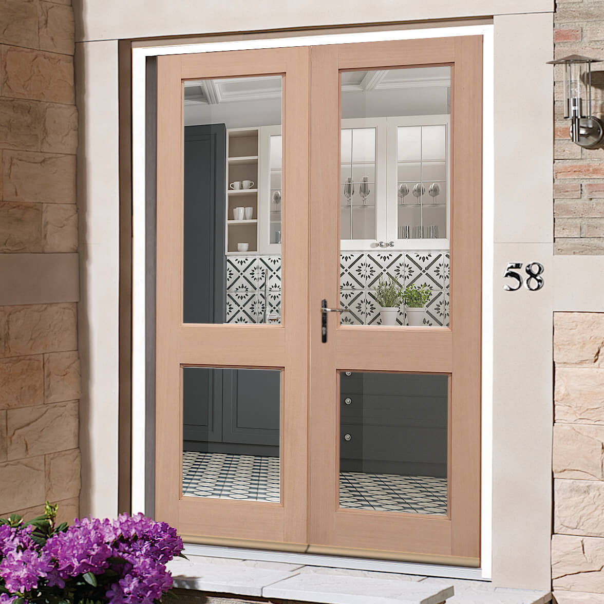 Hemlock 2XGG External French Doors Unglazed – Emerald Doors