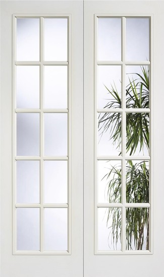 Buy White Moulded 10 Light Internal French Doors | Emerald Doors
