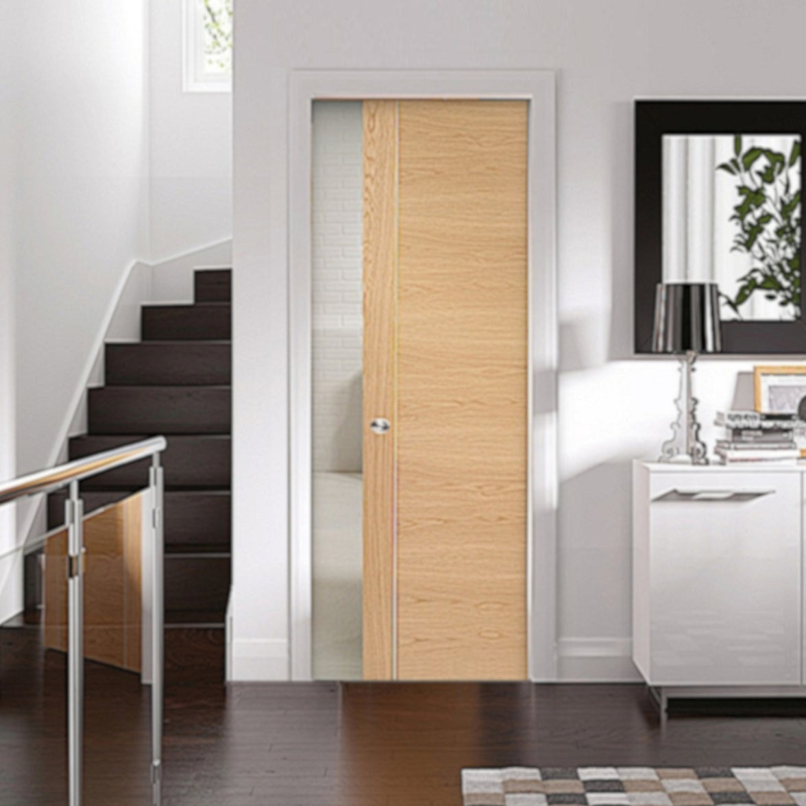 Forli Oak 30 Minutes Fire Pocket Door System | Pocket Fire Doors ...
