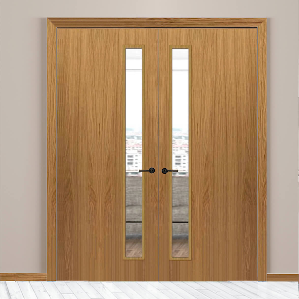 Buy Custom Made Fire Door HBO5 Pair | Emerald Doors
