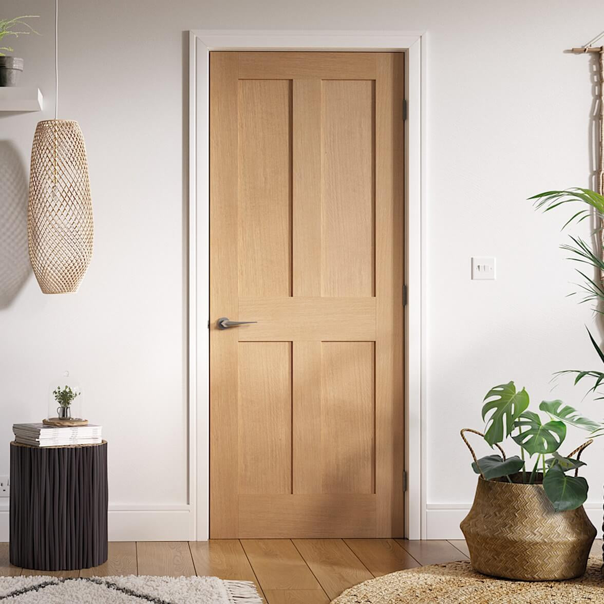 London Oak Fire Door Fully Finished | Fully Finished London Oak Fire ...