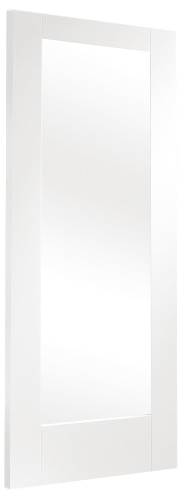 Buy White Pattern 10 Clear Glazed French Doors with Demi Panels ...