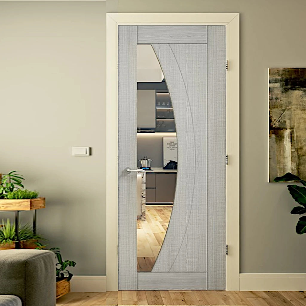 Ravello Light Grey Ash Clear Glazed Door – Emerald Doors