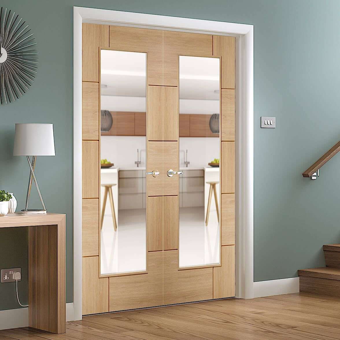 Buy Ravenna Oak Custom Made Oak French Doors | Emerald Doors