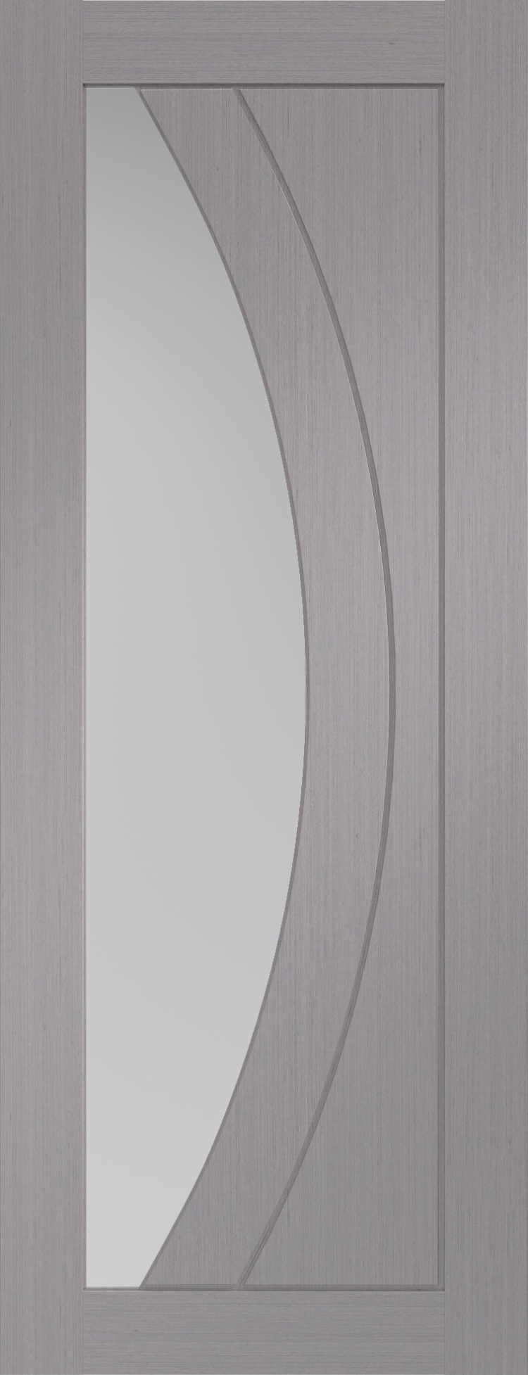 Buy Salerno Light Grey Internal Door with Clear Glass | Emerald Doors