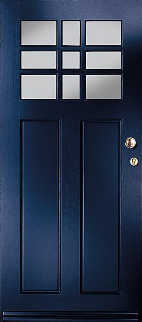 Solid Hardwood 9 Light External Door | Solid Hardwood Glazed Bespoke ...